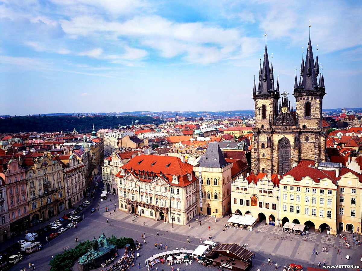 Bakgrundsbild Gamla Stans Torg, Tjeckien, Prag | Gratis Bakgrundsbilder